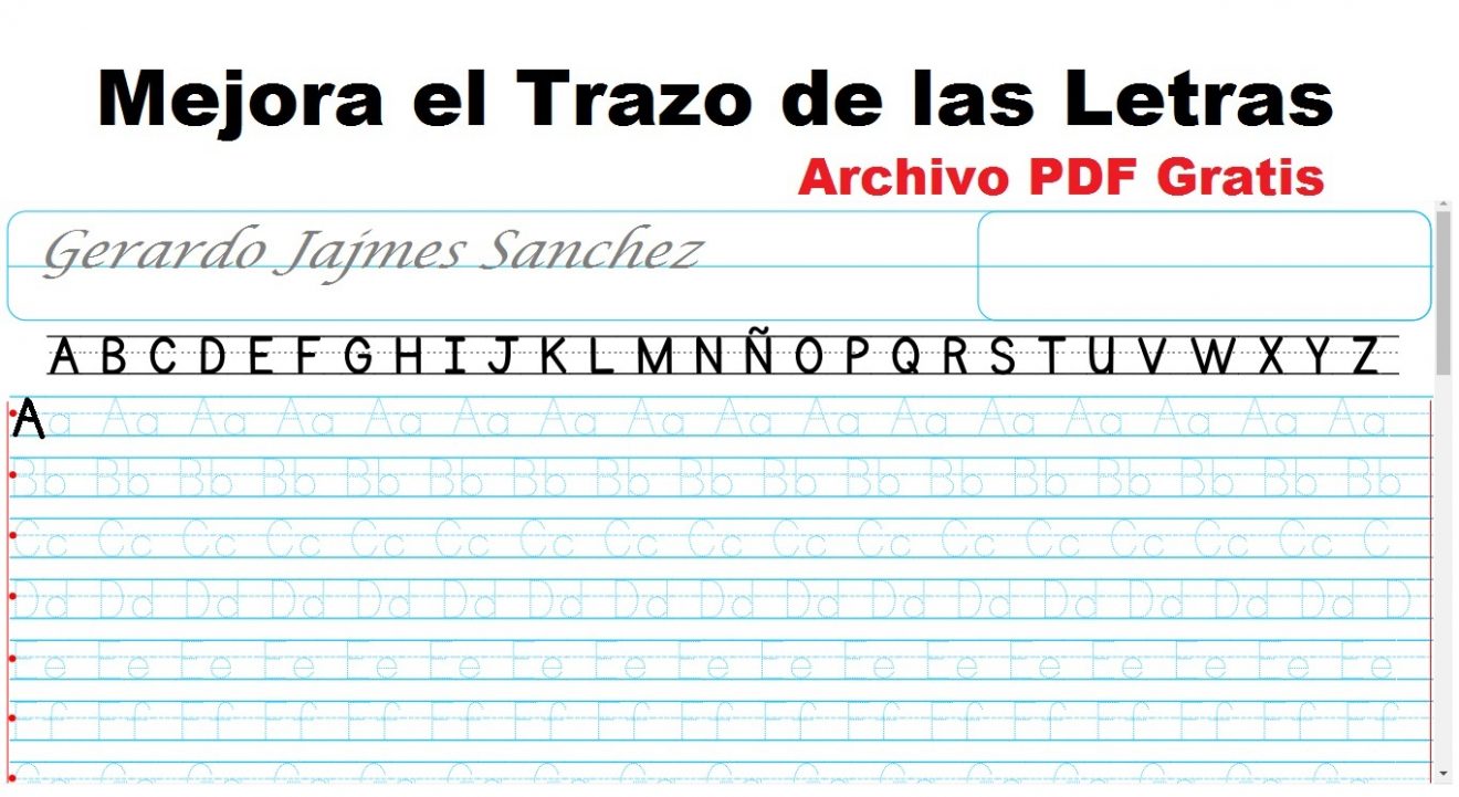 Mejora el Trazo de las letras - Materales Educatvos Gratis